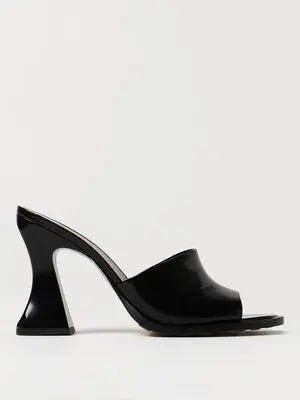 Bottega Veneta Sculptural High Heel Mules - Black
