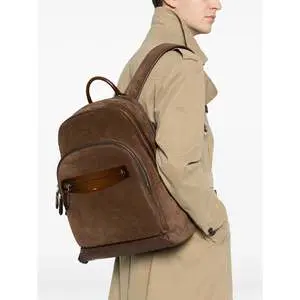 Santoni Suede Leather Backpack