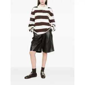 Axel Arigato And White Striped Embroidered Polo Shirt