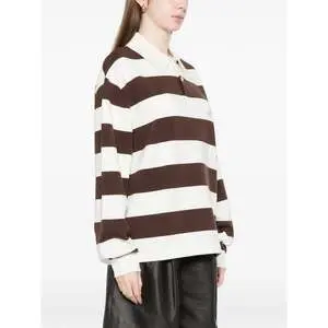 Axel Arigato And White Striped Embroidered Polo Shirt