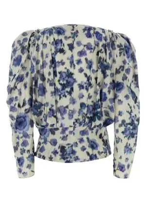 Isabel Marant Étoile Printed Stretch Silk Zarga Blouse