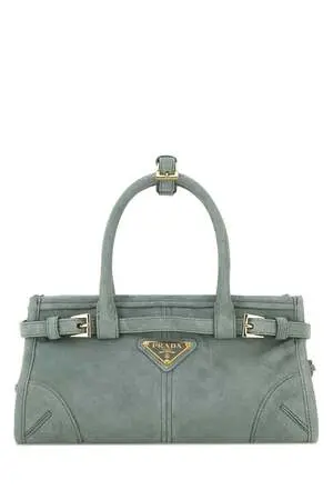 Prada PRADA Sea Suede Mini Bonnie Handbag Green