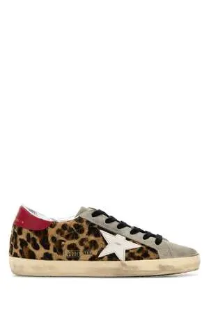 GOLDEN GOOSE Printed Calf Hair Super-star Sneakers - Multicolor