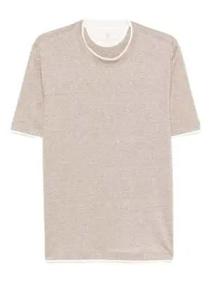 Brunello Cucinelli T-shirt With Faux-layering - Multicolor