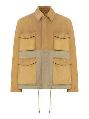 GOLDEN GOOSE Color Block Cotton Utility Jacket