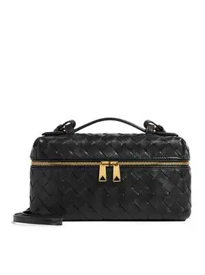 Bottega Veneta Mini Intrecciato Beauty Case - Black