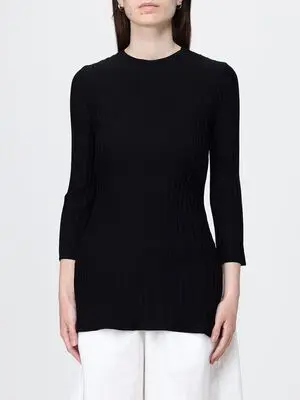 Max Mara Ribbed Knit Top - Black