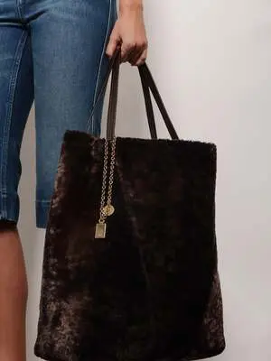 Chloé Shearling Shoulder Bag - Multicolor