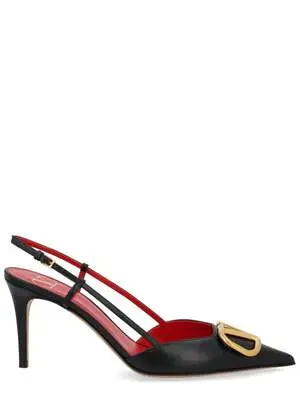 Valentino Garavani Vlogo Signature Slingback Heels - Black