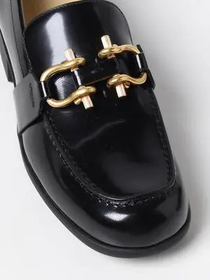 Bottega Veneta Calf Leather Loafers With Gold-tone Hardware - Black