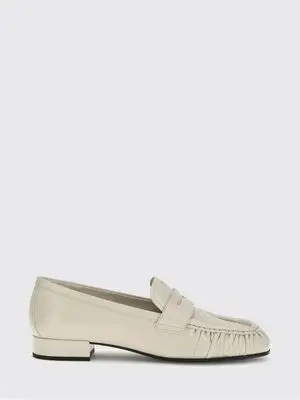Prada Calf Leather Loafers - Cream