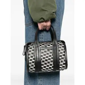 Pierre Hardy Geometric Pattern Canvas Tote Bag