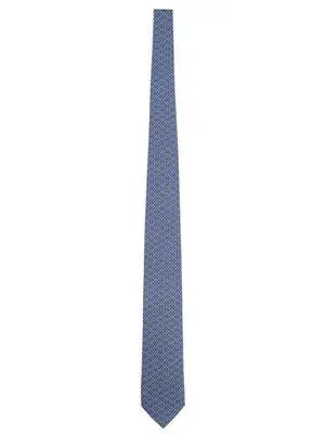 FERRAGAMO Silk Neck Tie - Blue
