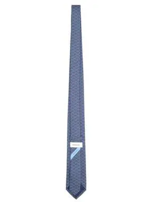 FERRAGAMO Silk Neck Tie - Blue