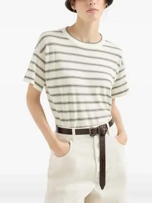 Brunello Cucinelli Wool Striped Sweater - Multicolor