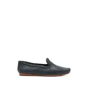 Dragon Diffusion Woven Leather Loafers - Blue