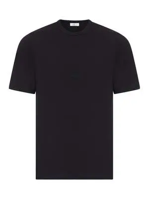 Saint Laurent Cotton Jersey T-shirt With Embroidered Logo