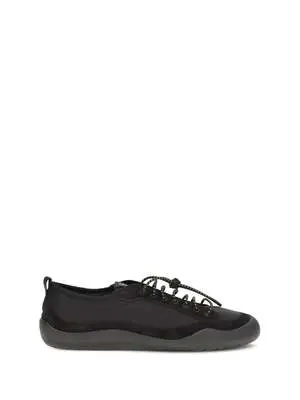 Prada Leather And Fabric Sneakers - Black