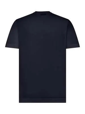 Zegna Crew Neck T-shirt In Silk Blend