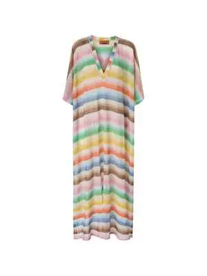 Missoni V-neck Cover-up With Micro Zigzag Pattern - Multicolor