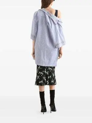 Dolce & Gabbana Printed Floral Silk Blend Midi Skirt - Multicolor