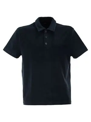 A.p.c. Julian Organic Cotton Terry Polo Shirt - Blue