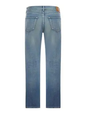 Saint Laurent Mick Long Denim Jeans - Multicolor
