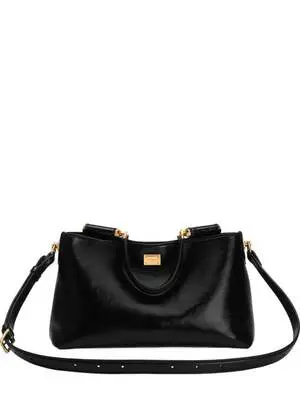 Dolce & Gabbana Vittoria Leather Tote Bag - Black