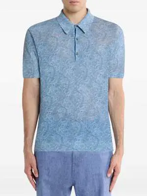 Etro Polo Shirt With Floral Pattern