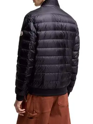 Moncler Rigel Short Down Jacket With Tricolor Trim - Blue