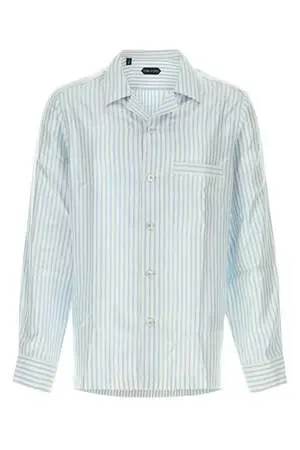 TOM FORD Embroidered Satin Shirt - Multicolor