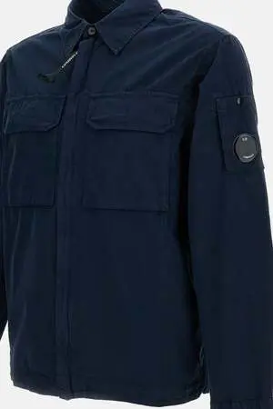 C.P. COMPANY Organic Gabardine Zip-up Overshirt - Multicolor