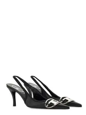 DIESEL® D-venus Sb Slingback Heels - Black