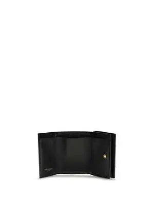 Saint Laurent Cassandre Trifold Wallet - Black