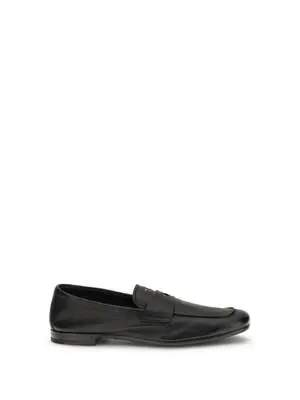 Prada Leather Loafers - Black