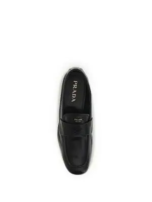 Prada Leather Loafers - Black