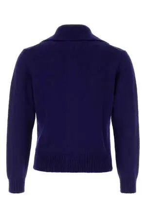 JIL SANDER Wool Blend Zip Up Cardigan