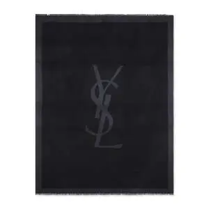 Saint Laurent Silk Scarf - Black