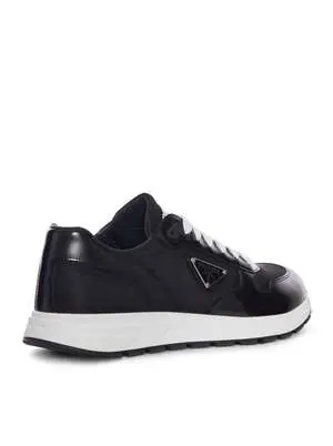 Prada Re-nylon And Brushed Leather Sneakers - Black