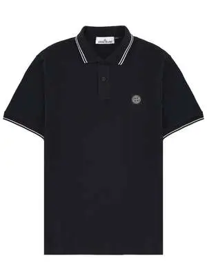 Stone Island Polo With Logo - Blue