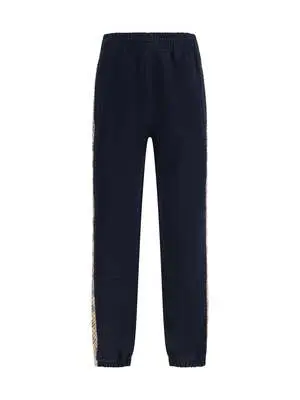 Burberry Jogging Pants Feature Signature Check Tape Along The Sides