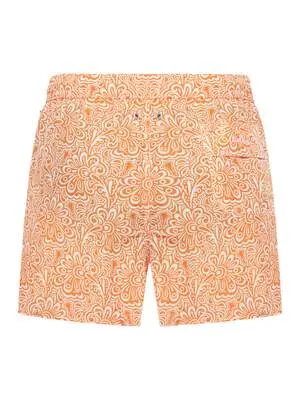 Kiton Swimsuit In Technical Fabric With All-over Floral Pattern - Multicolor