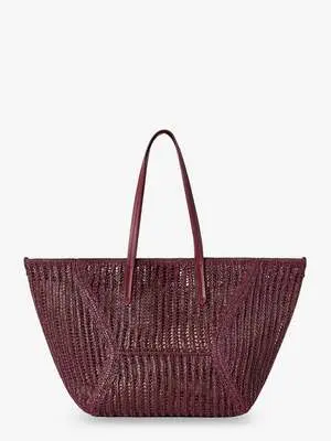 Brunello Cucinelli Raffia And Leather Shoulder Bag - Multicolor