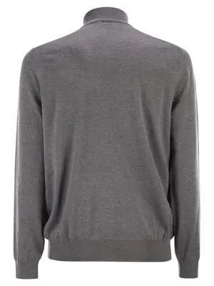 BOSS Virgin Wool Quarter Zip Jumper