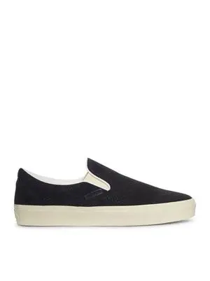 TOM FORD Jude Perforated Suede Slip-on Sneakers - Black
