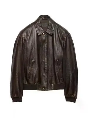 Prada Nappa Leather Bomber Jacket
