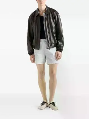 Prada Nappa Leather Bomber Jacket