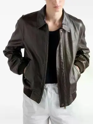 Prada Nappa Leather Bomber Jacket