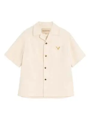 Valentino Garavani Vgold` Denim Short Sleeve Shirt - Multicolor