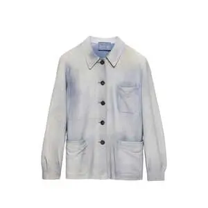 PRADA Prada Suede Distressed Shirt Jacket